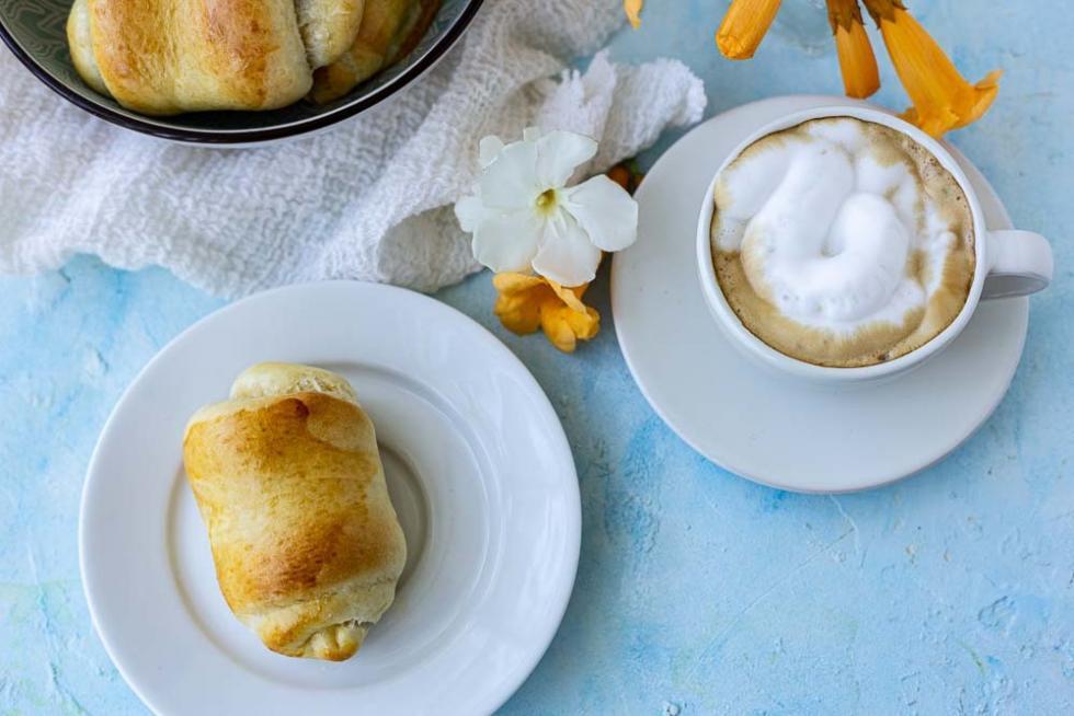 Mini-Fluffies mit Kinderschokoladenfüllung mit dem Thermomix